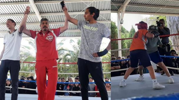 Llevan taller de box a estudiantes del Cbtis 132